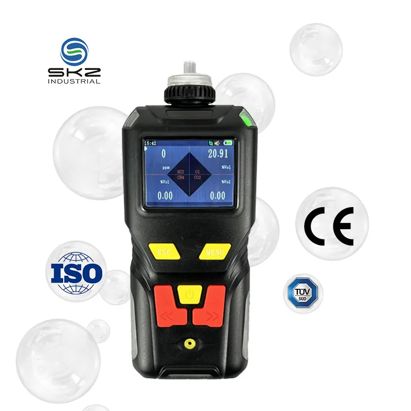 IP65 Dust and Splash Proof Portable Multi Gas Detector Multi Gas Analyzer for Laboratory | SKZ2050-4